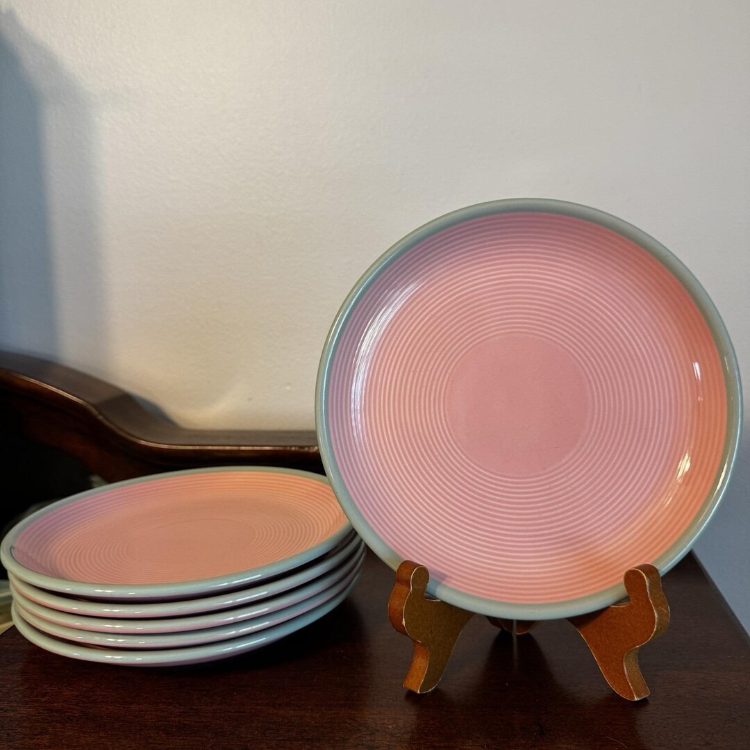 6 - 7.75" RANMARU Stoneware "pamona Pink" Bread & Butter Plates Japan ...