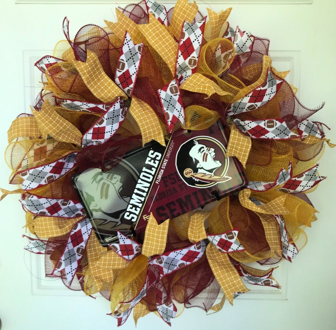 FSU Seminoles Wreath, Seminoles Wreath, Florida State University Wreath ...