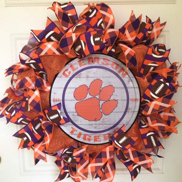 Clemson Tiger Wreath - Etsy