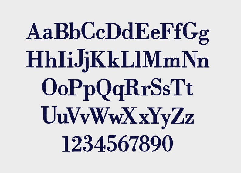 Times Roman Machine Font Alphabet in Multiple File Formats in 3 Sizes ...
