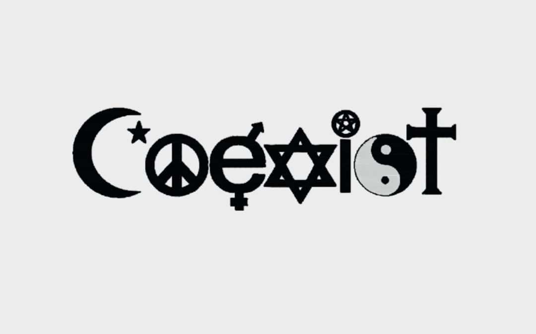 Coexist Sign Machine Embroidery File - (5.0" X 1.4”) in Multiple File ...