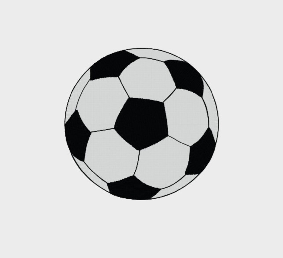 Soccer Ball Embroidery File in 6 Sizes (1", 2", 3", 3.8", 4", 5 ...
