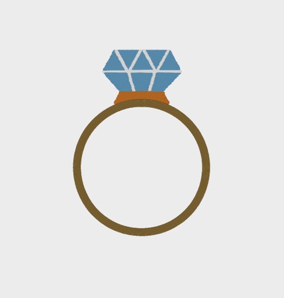 Diamond Ring Monogram Frame in Multiple File Formats and 3 | Etsy