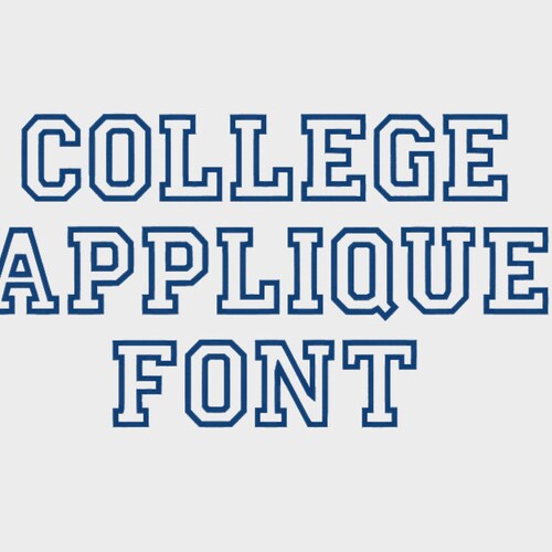 2 Color College Fill Stitch Embroidery Font Instant Download - Etsy