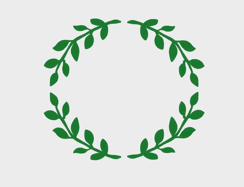 Laurel Monogram Border Embroidery File in 3 Sizes to Fit - Etsy