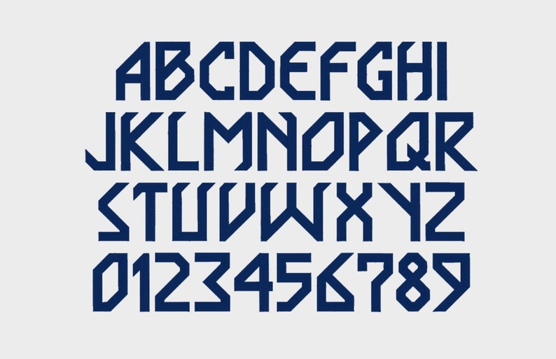 Angle Block Embroidery Machine Font in Multiple File Formats - Etsy