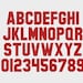 College Embroidery Machine Font, 1, 2, & 3 Sizes upper Case and Numbers ...