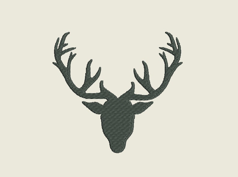 Stag / Deer Head Embroidery File in 4 Sizes 2 3 | Etsy