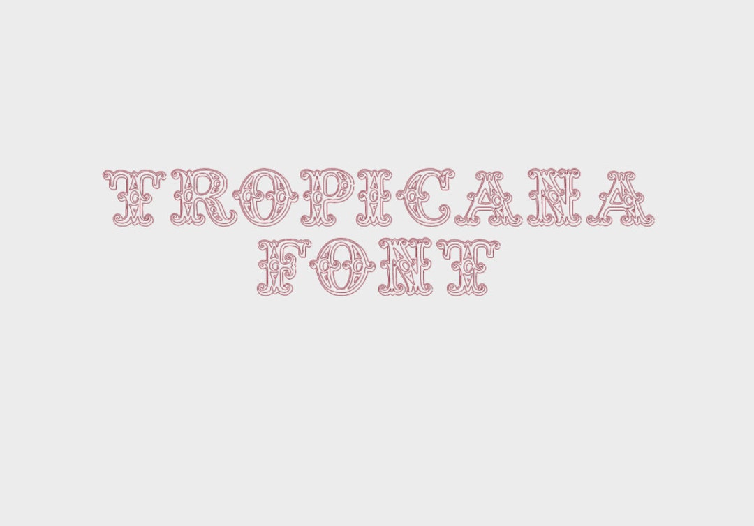 Tropicana Outline Machine Font in Multiple File Formats With 1", 2", 3 ...