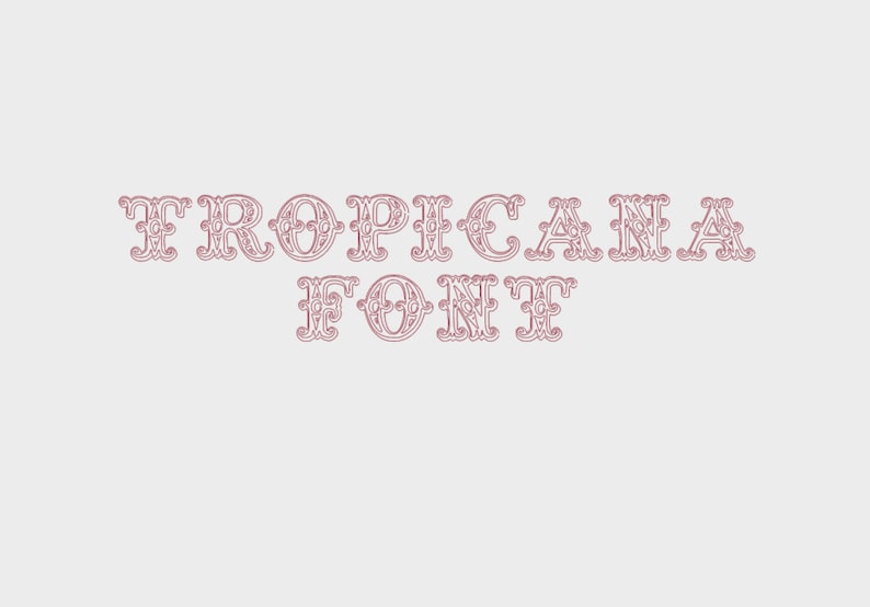 Tropicana Outline Machine Font in Multiple File Formats With 1", 2", 3 ...