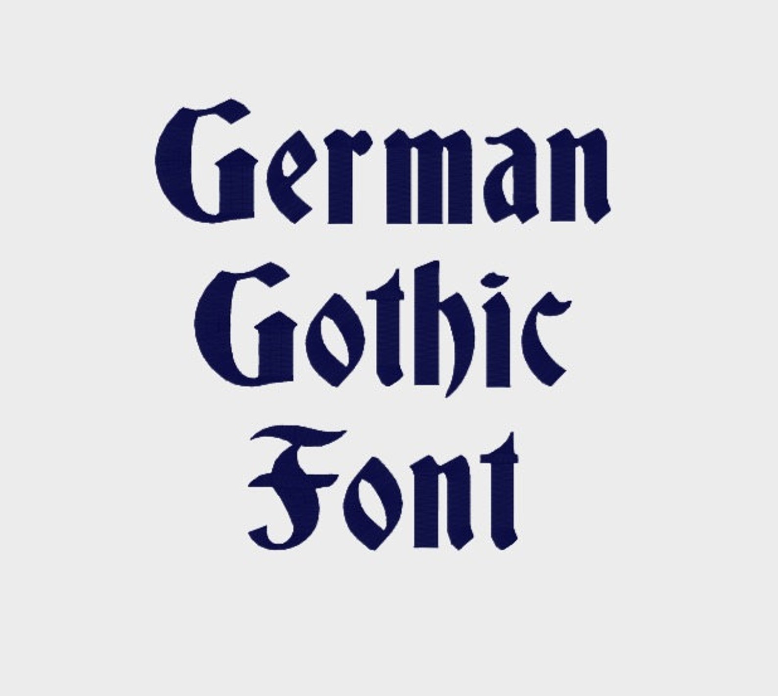 German Gothic Embroidery Machine Font in 4 Sizes (0.5", 1", 2" & 3 ...