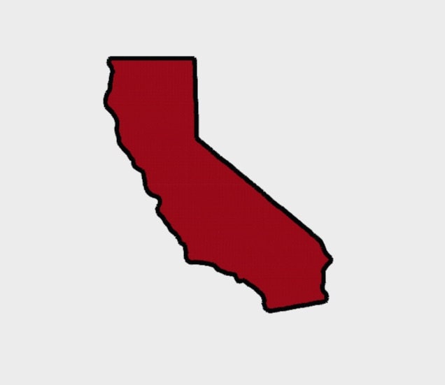 California State Map Appliqué and Fill Embroidery File in 3 Sizes to ...