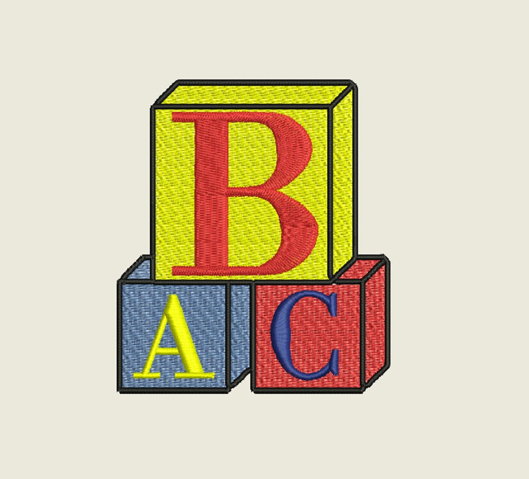 Toy Block Monogram Embroidery Machine Design (including Font) in ...