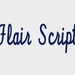 Flair Script Embroidery Font in 6 Sizes (0.5", 0.75", 1", 1.5", 2" & 3 ...