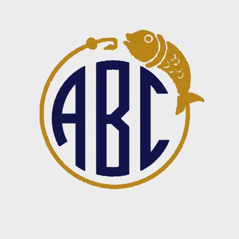 Fishing Monogram - Etsy