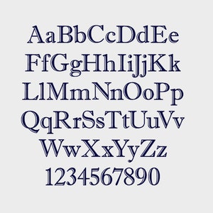 Imprint Shadow Embroidery Font in Multiple Formats, 1/2", 1", 2" & 3 ...