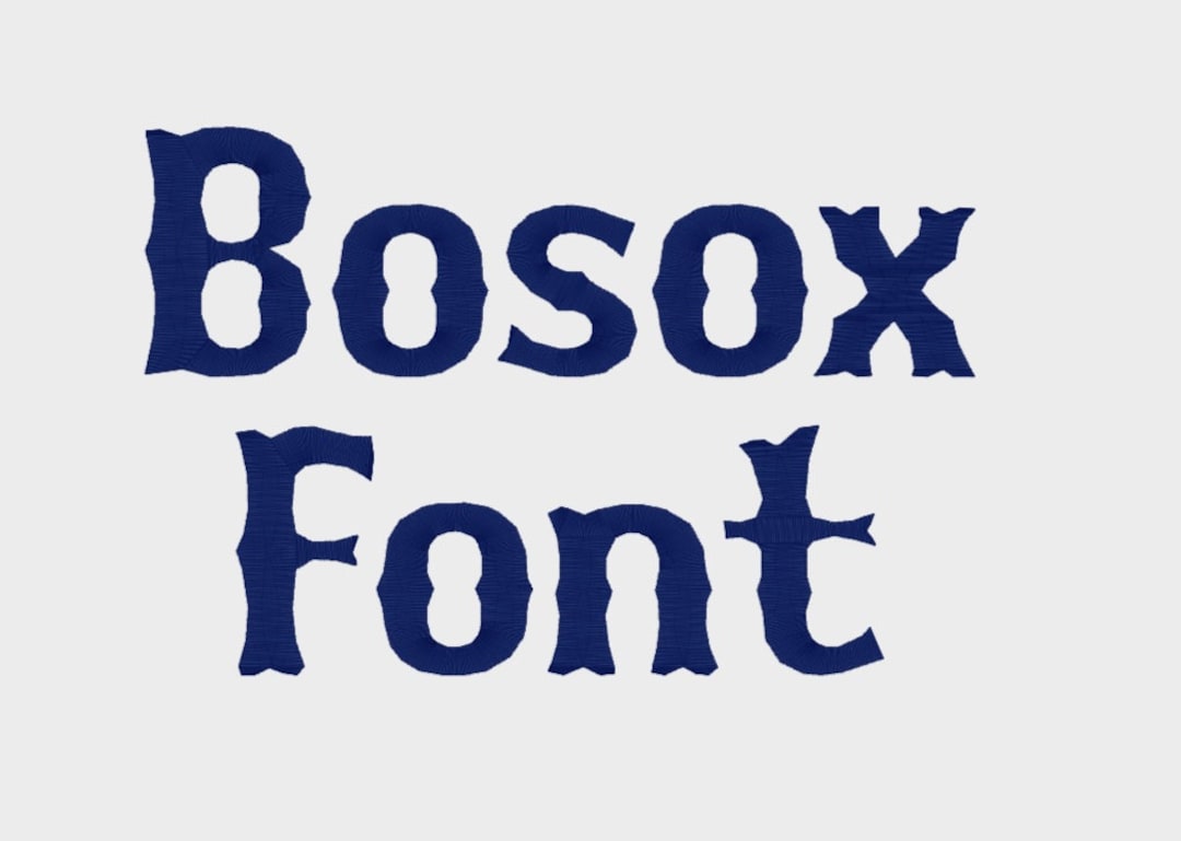 Bosox Embroidery Machine Font (0.5", 1", 2" & 2.5" Sizes - Upper and ...