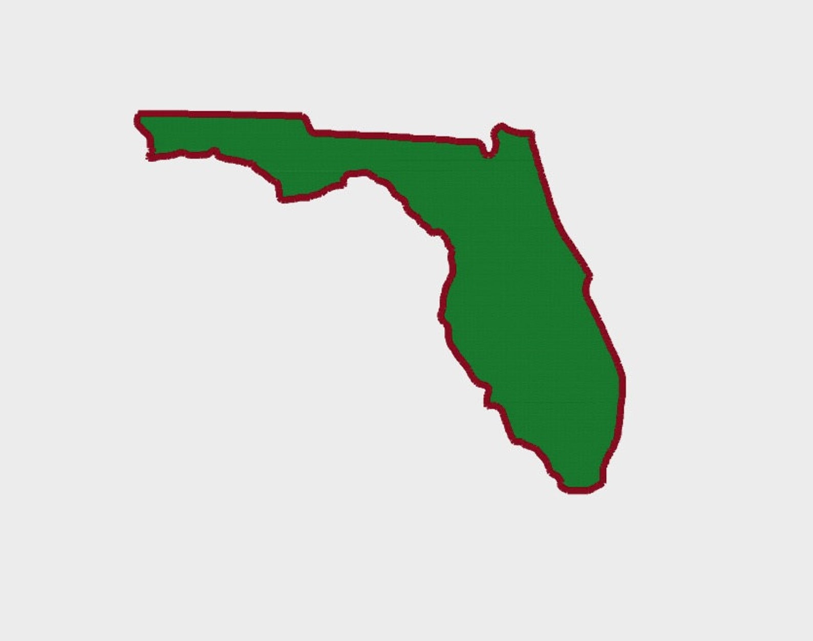 Florida State Map Appliqué and Fill Embroidery File in 3 Sizes to Fit ...