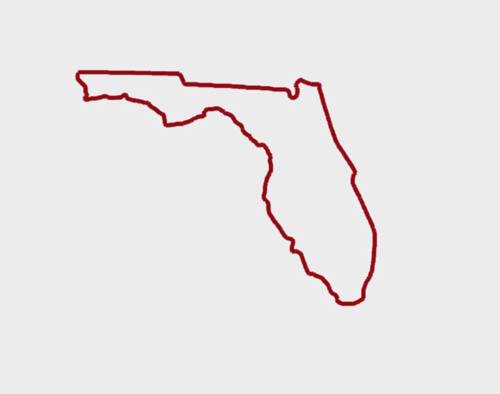 Florida State Map Appliqué and Fill Embroidery File in 3 Sizes to Fit ...