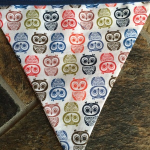 Owl Theme Design Flags / Pennant Banner / Garland / Bunting 9 Foot Long ...