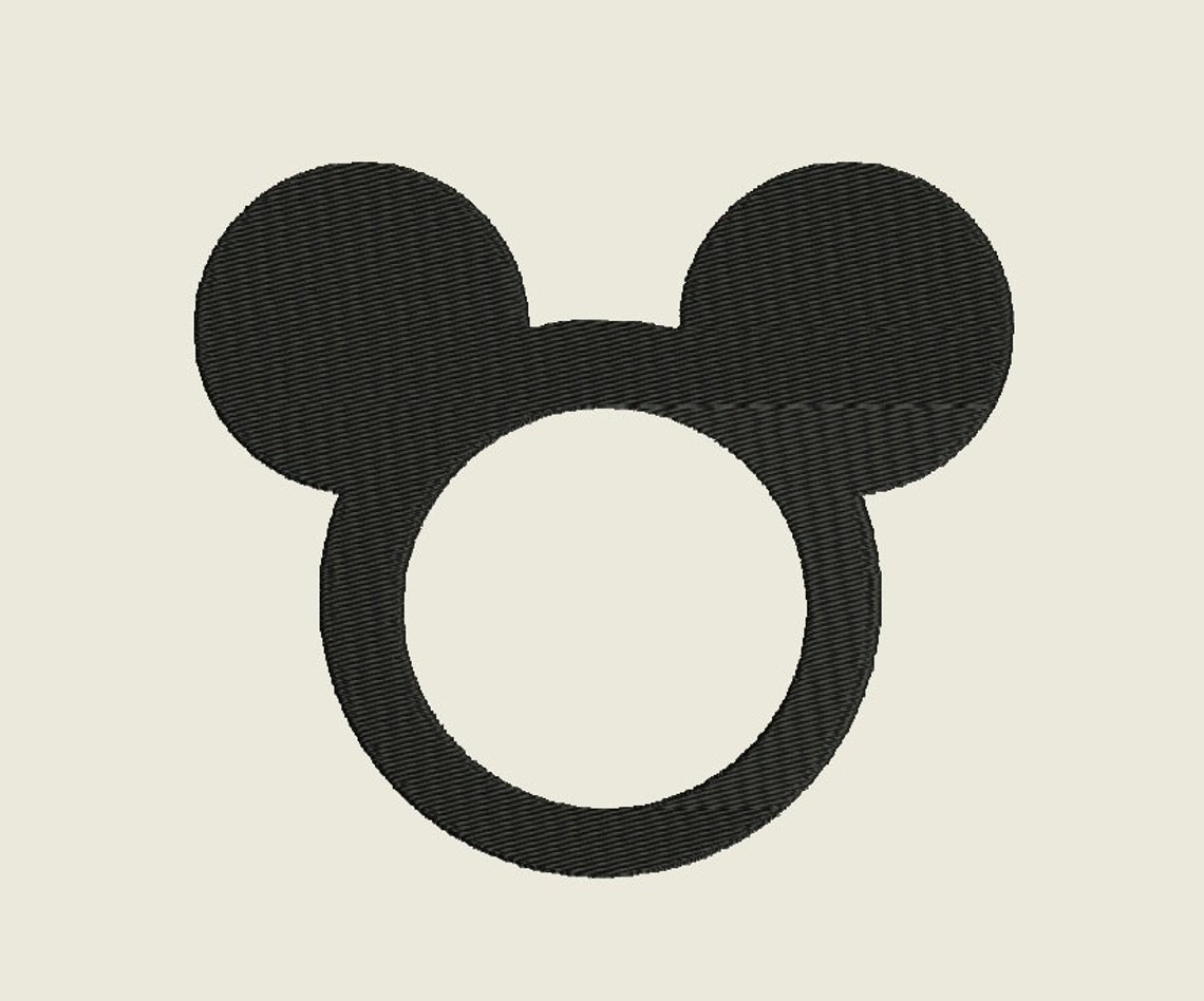 Mickey and Minnie Mouse Monogram Border Embroidery File - 2.5" Size ...