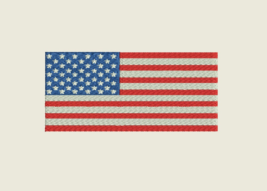 United States Flag Embroidery File in 4 Sizes (3", 4", 5" & 6") and ...