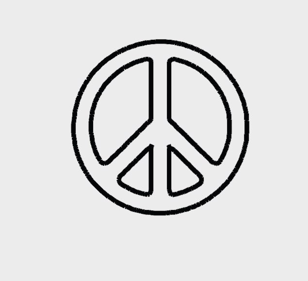 Peace Sign Appliqué Machine Embroidery Design File 3 - Etsy