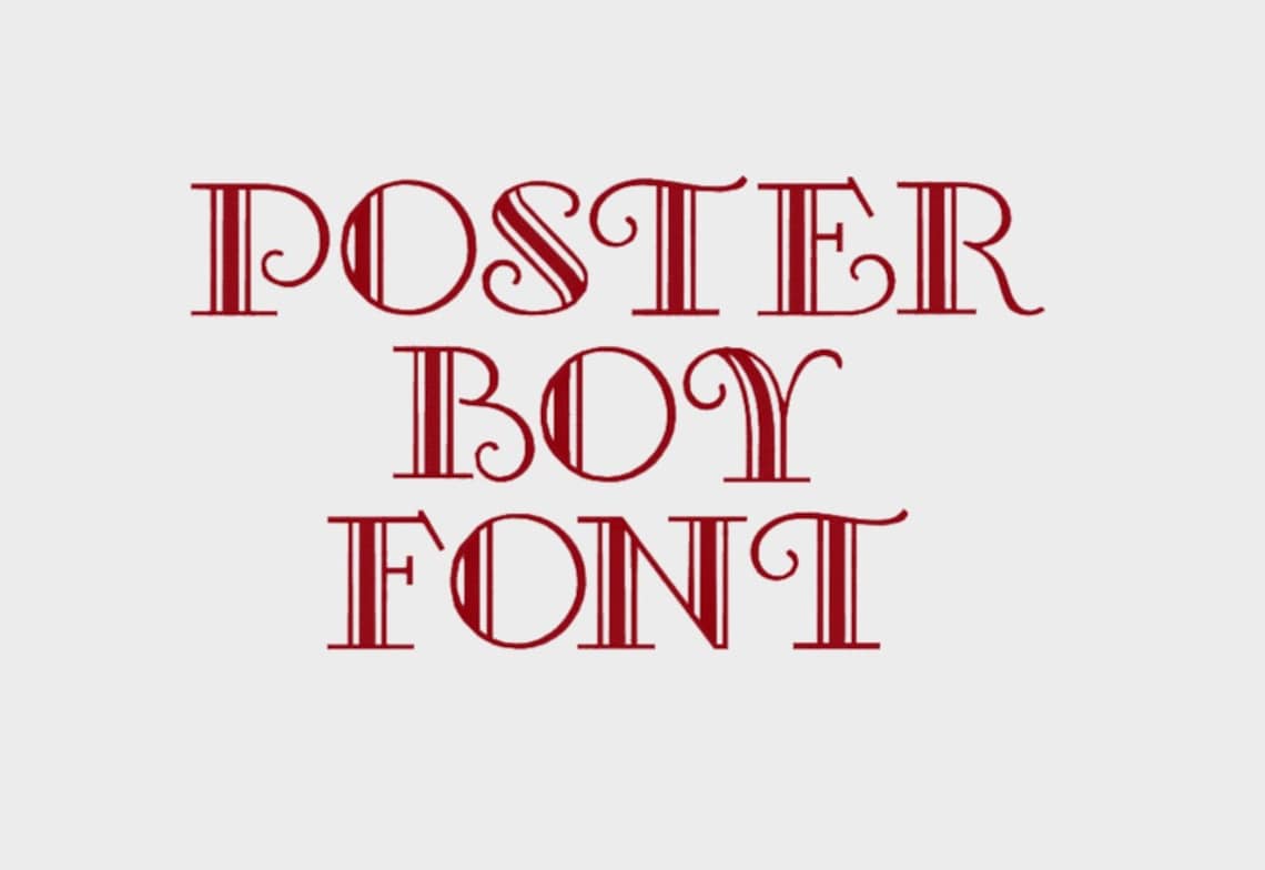 3 Letter Poster Boy Monogram Embroidery Machine Font in Multiple File ...