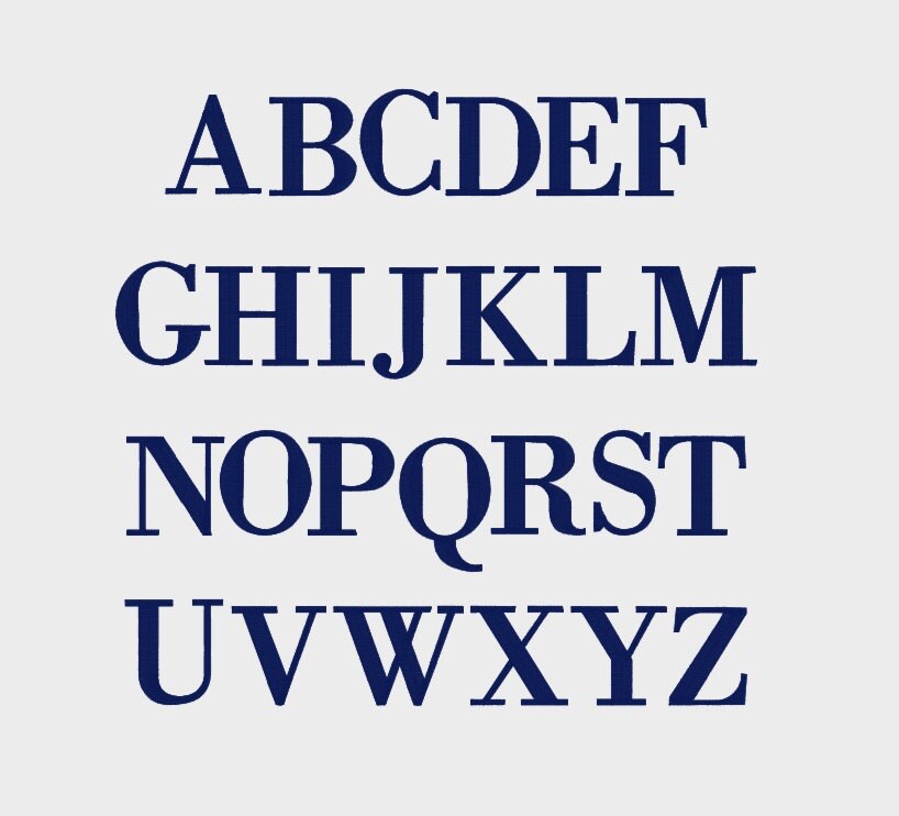 Boys Stacked 3 Letter Monogram Embroidery Machine Font in - Etsy