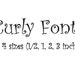 Curly Embroidery Machine Font (1/2", 1", 2" & 3" Sizes) Upper and Lower ...