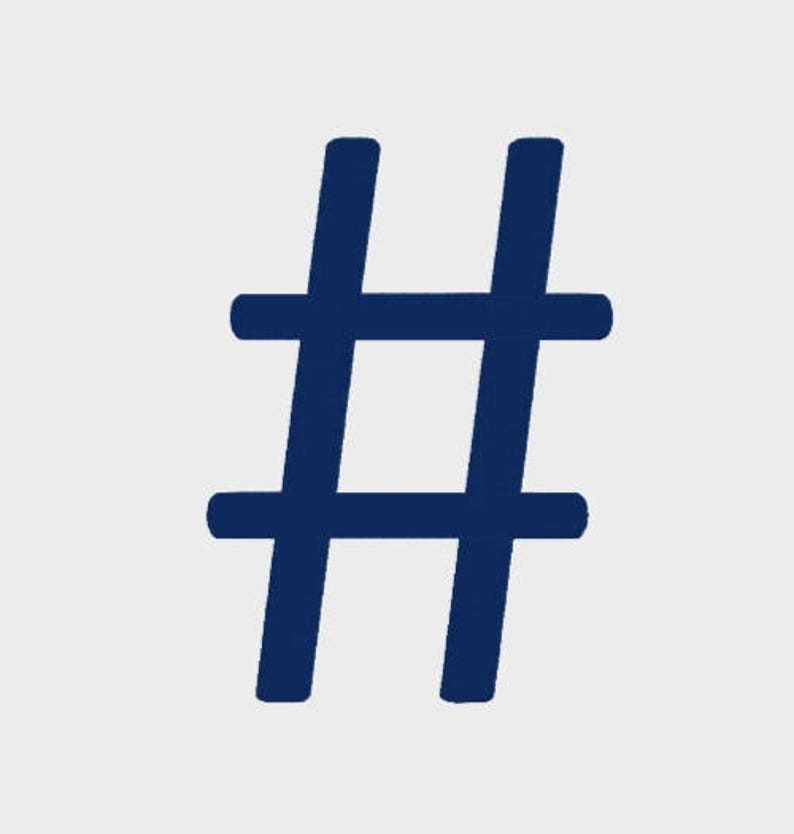 Large Hash Tag # Embroidery File in 4 Sizes (3", 4", 5", 6") - INSTANT ...