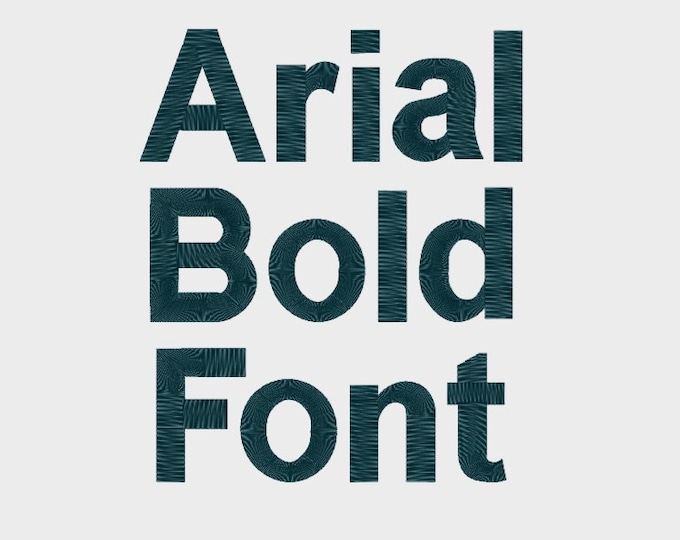 Arial Bold Font Embroidery Machine Font in 3 Sizes 0.5, 1, & 1.5 Upper ...