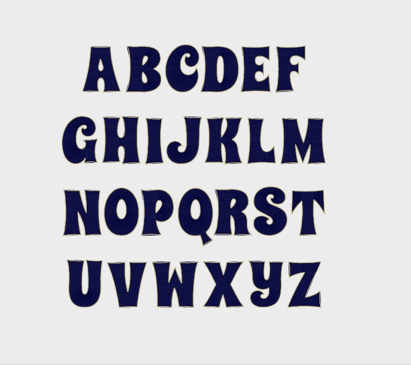 Curly Block Monogram Embroidery Machine Font in Multiple File - Etsy