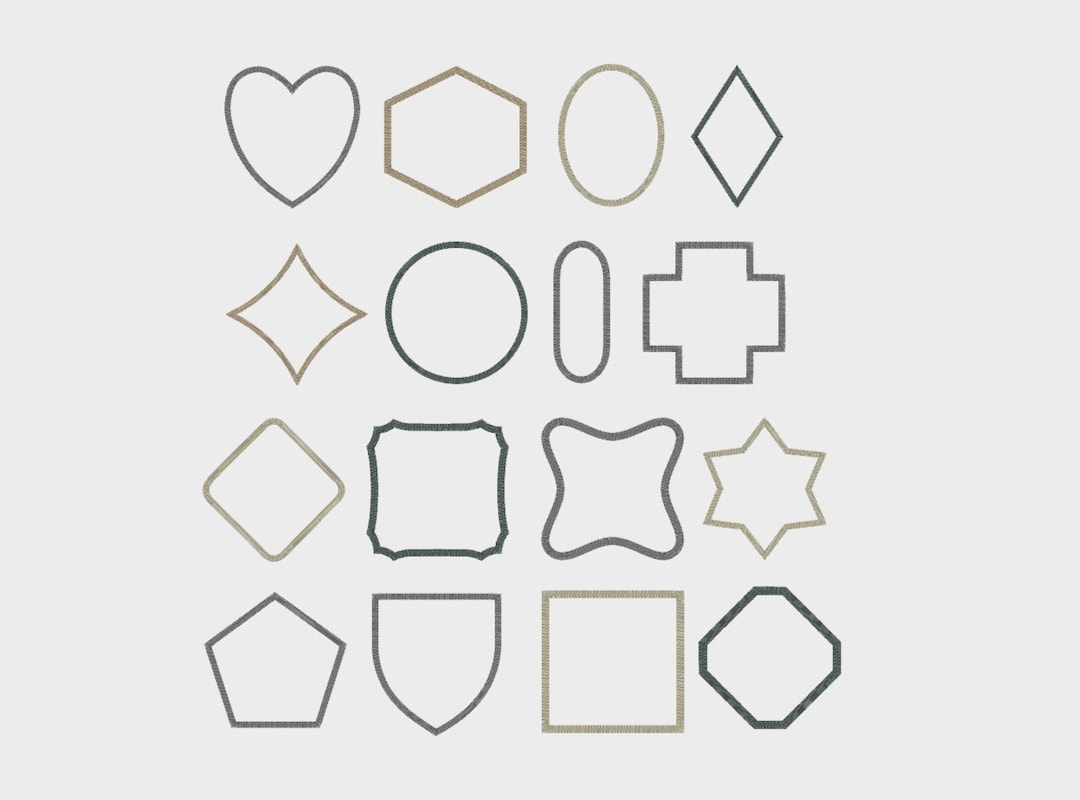 Amazing Selection of 16 Monogram Borders, Each in 6 Sizes (1" to 6 ...