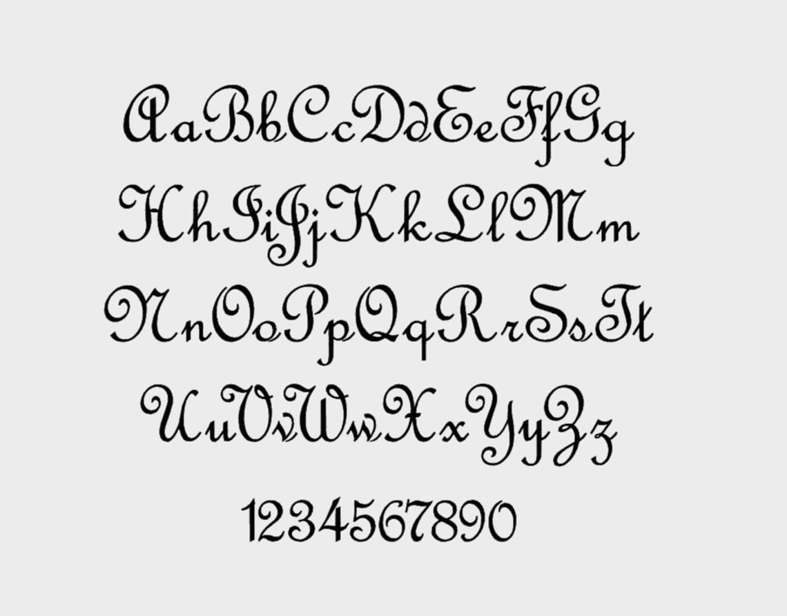 French Script Embroidery Machine Font in Multiple File - Etsy