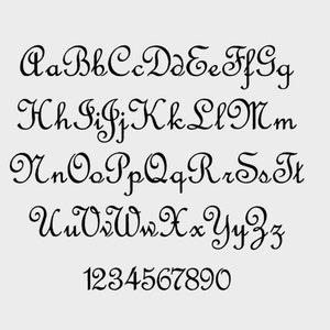 French Script Embroidery Machine Font in Multiple File Formats, 1/2, 1 ...