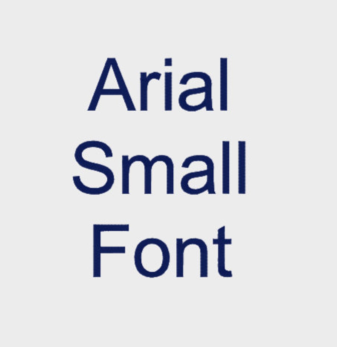 Arial Small Embroidery Machine Font (1/4", 1/2" and 3/4"), Upper, Lower ...