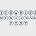 Single Letter Typewriter Monogram Embroidery Font With Circle in 3 ...