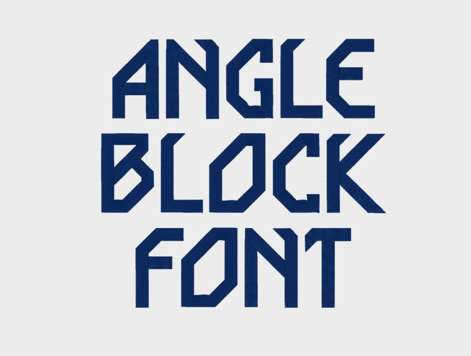 Angle Block Embroidery Machine Font in Multiple file formats | Etsy