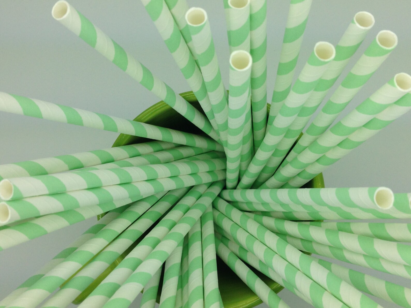 Set of 50 Mint and White Striped Straws Ships From Dallas - Etsy