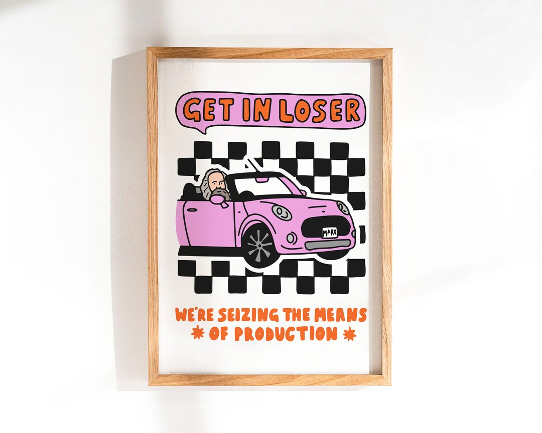 Illustrated Art Print KARL MARX Wall Art by heyhunsitsnicole Trending ...