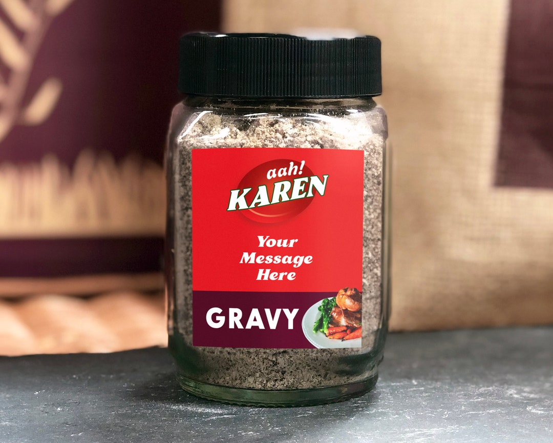 PERSONALISED // Vinyl Sticker Label // Glossy // Gravy Label ...