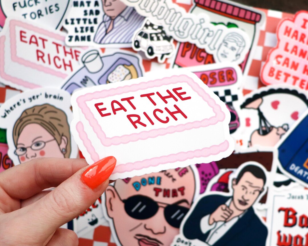 Eat the Rich Sticker // Gloss // Durable, Water-resistant // Home ...