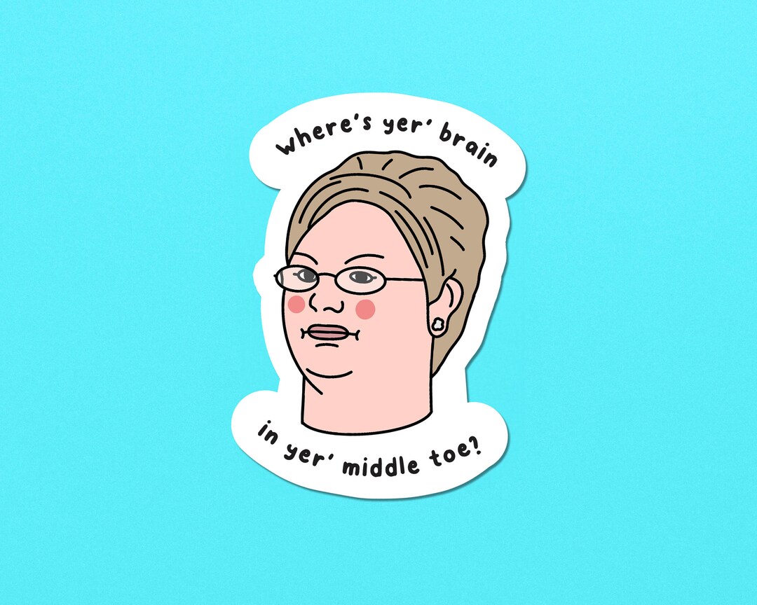 Middle Toe Vinyl Sticker // Gloss // Durable Waterproof // - Etsy