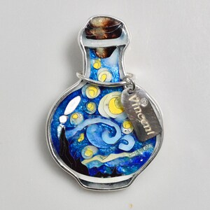 RESERVED . the Starry Night Jar. Vincent Van Gogh. Georgian Cloisonne ...