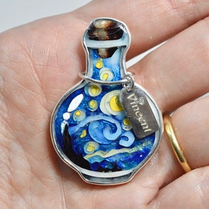 RESERVED . the Starry Night Jar. Vincent Van Gogh. Georgian Cloisonne ...