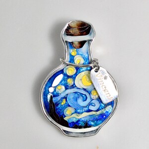 RESERVED . the Starry Night Jar. Vincent Van Gogh. Georgian Cloisonne ...