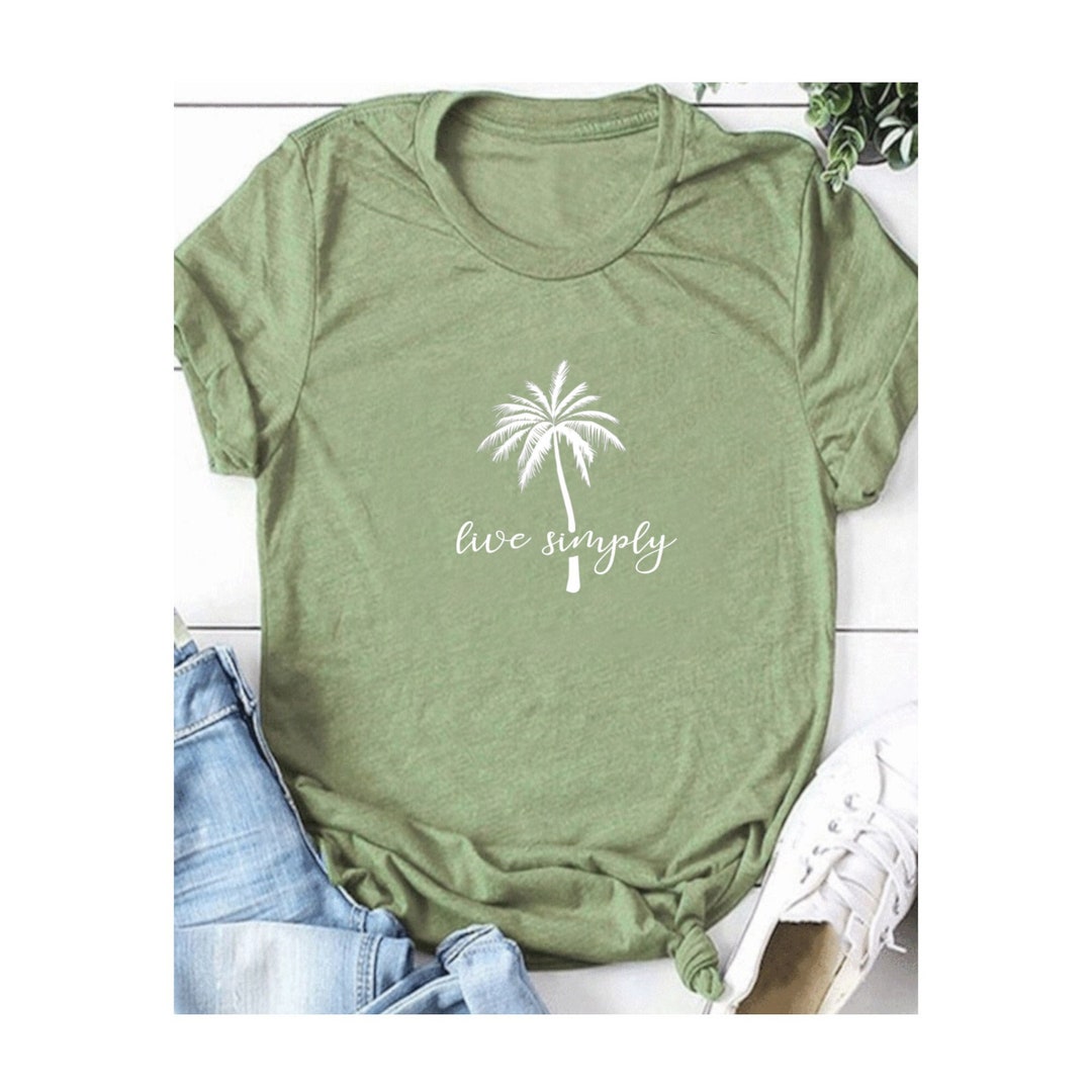 Live Simply T-shirt | Palm Tree | Simple Life | Summer Shirt | Gift ...