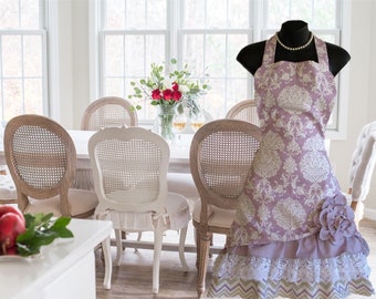 Apron with lace | Etsy