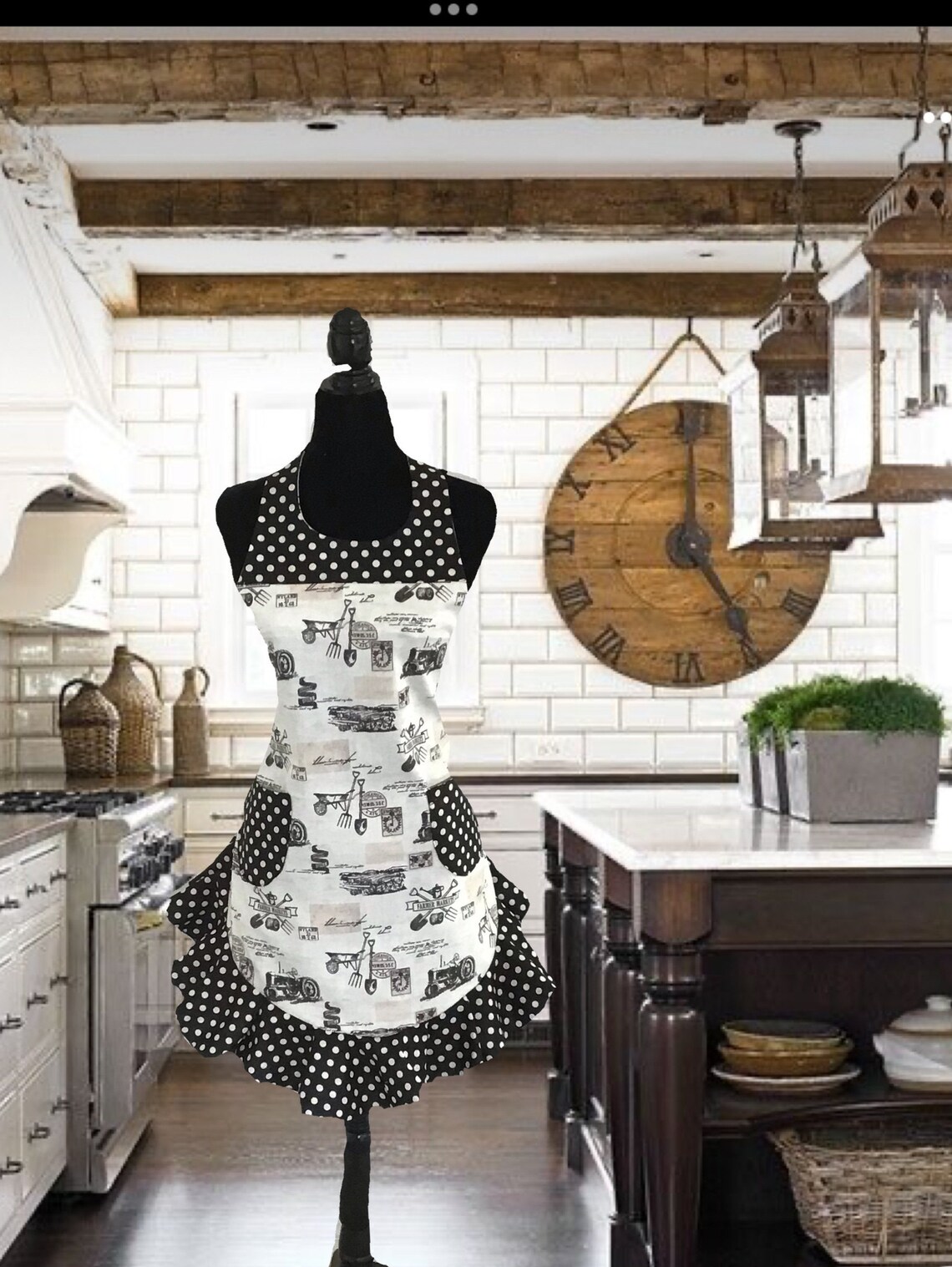 Cute Farmhouse Apron for Women Rustic Farm Apron in Tractors - Etsy